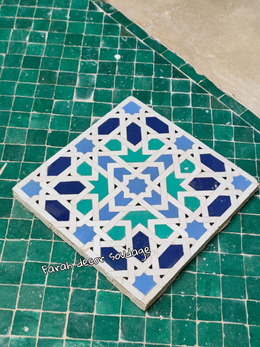 Handmade Moroccan Zellige Natural White Zellige Fez Handmade Clay ...