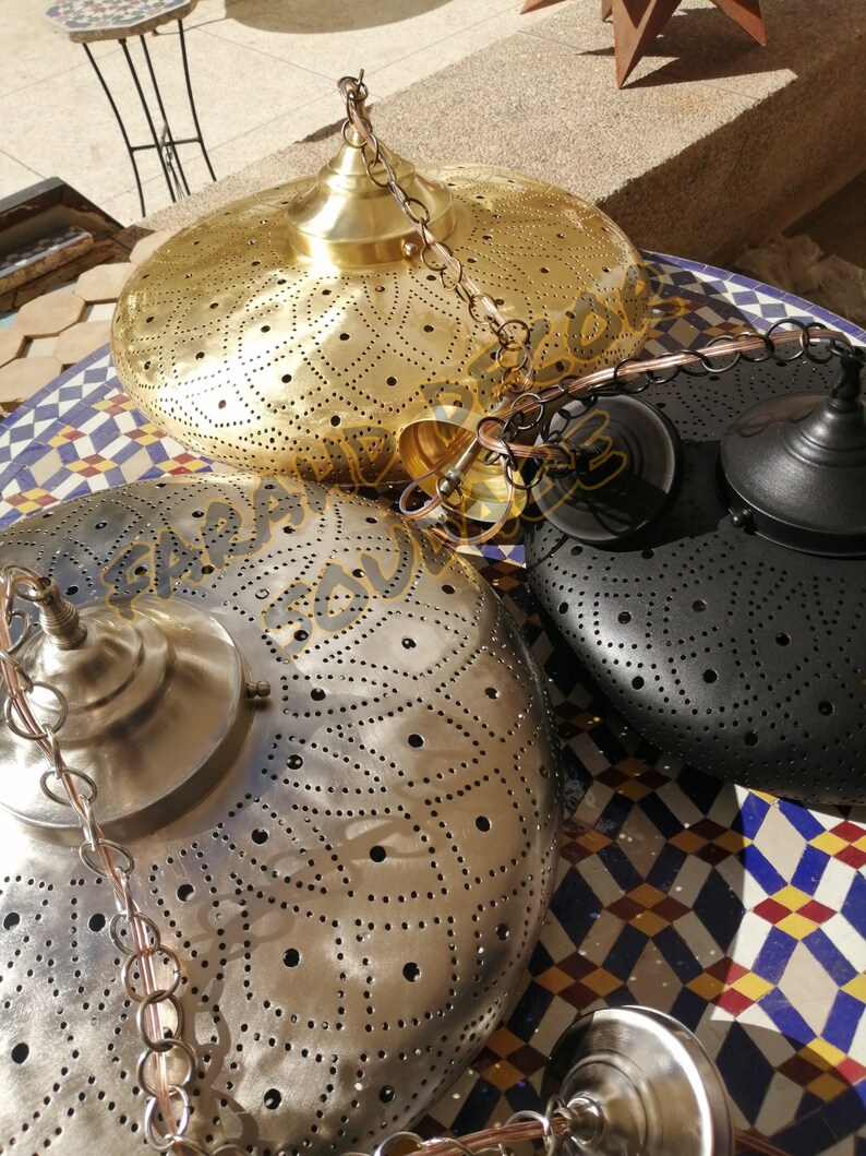 Unique Moroccan Pendant Light Night Light Metal Light Boho - Etsy