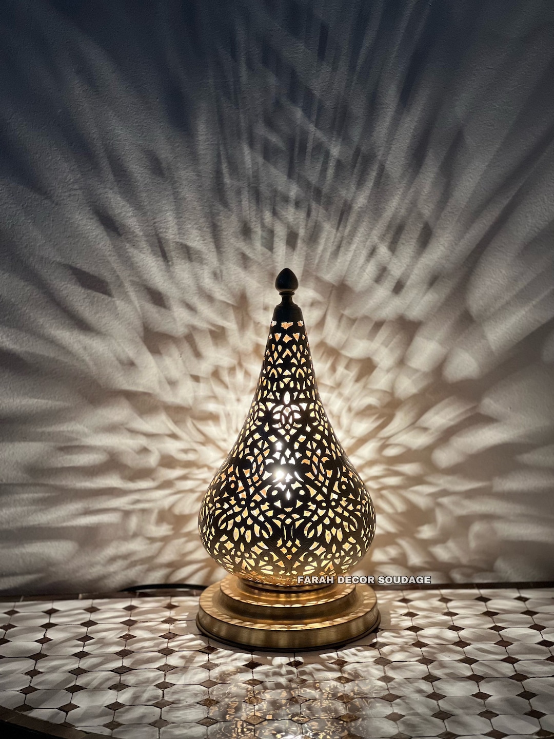 Handmade Moroccan Brass Floor Lamp: Exotic Home Decor - Etsy