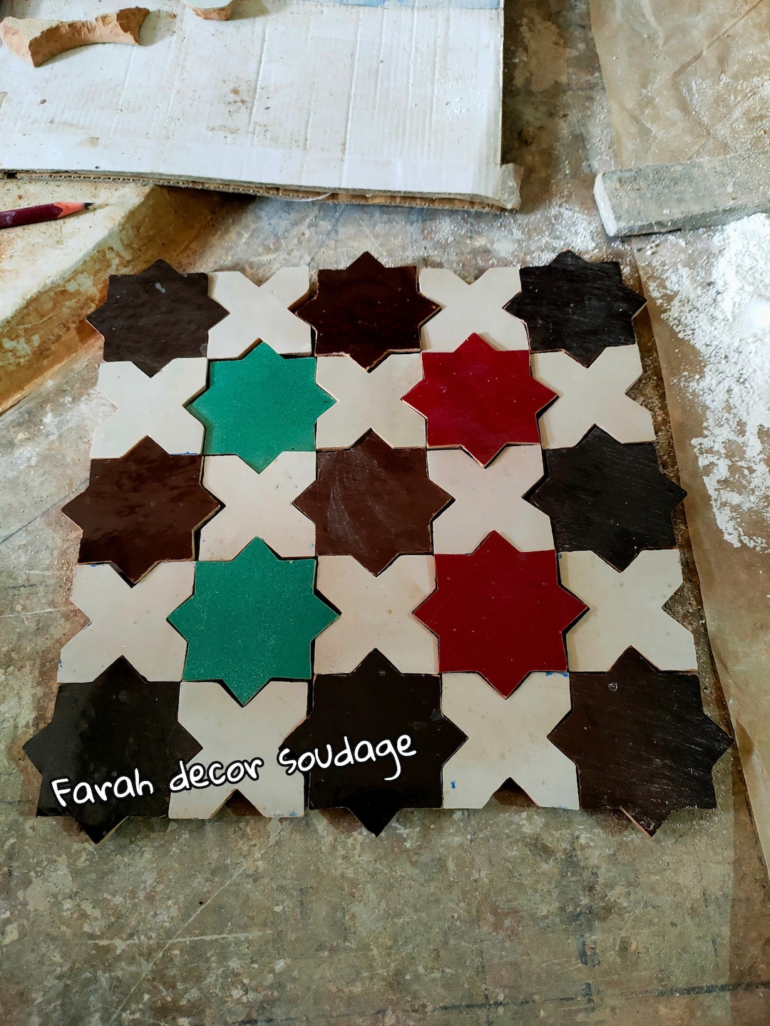 Handmade Moroccan Zellige - Natural Color Zellige - Fez Handmade Clay ...