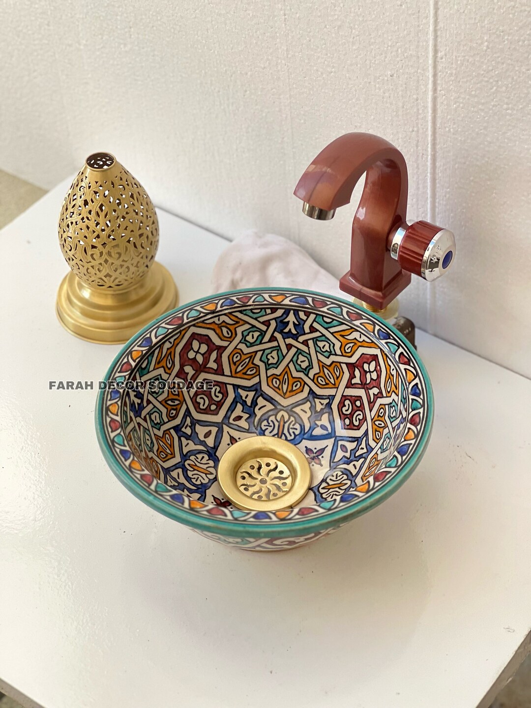 Moroccan Sink Washbasin Wash Basin Ceramic Handmade Hand Painted ...