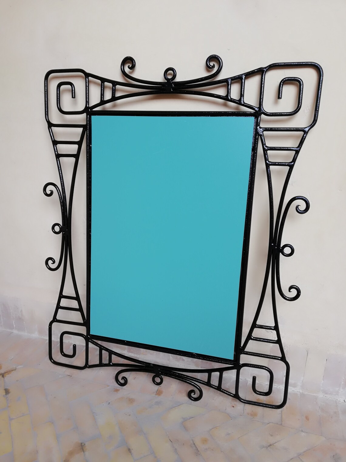 Wrought Iron Mirror Wall Mirror Wrought Iron Large - Etsy