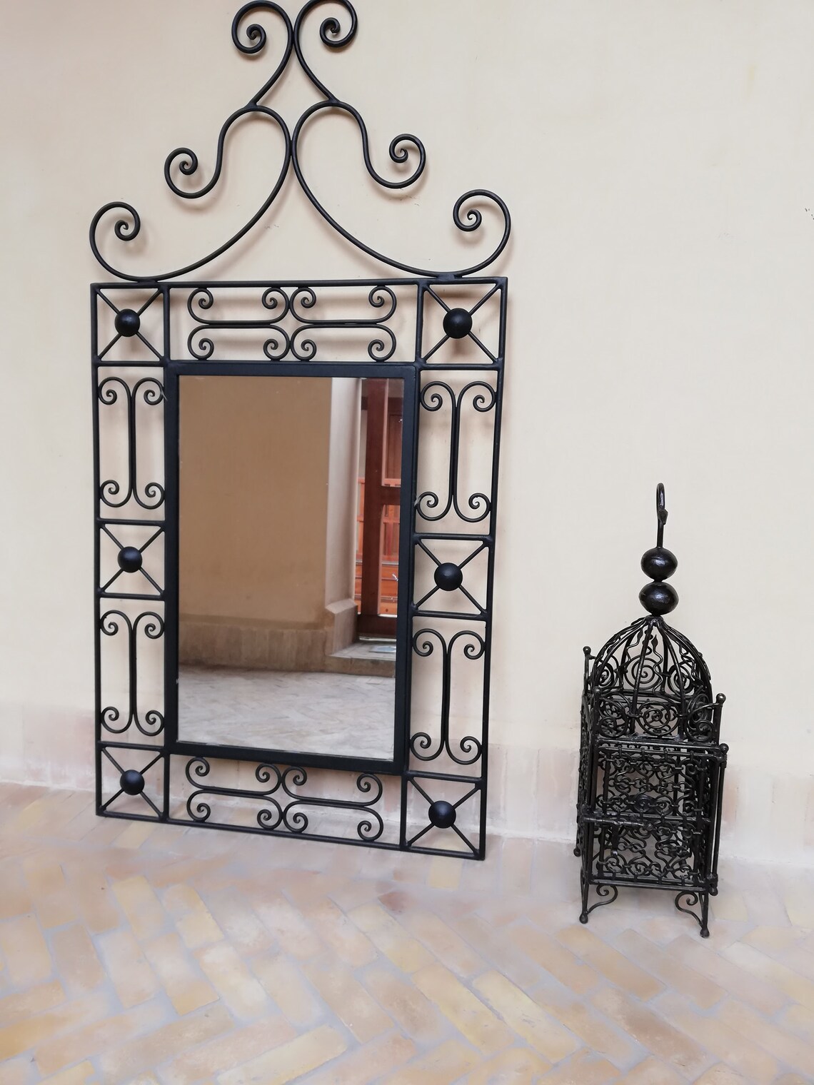 Moroccan Mirror Wall Mirror Moroccan Forged Wrought Iron - Etsy