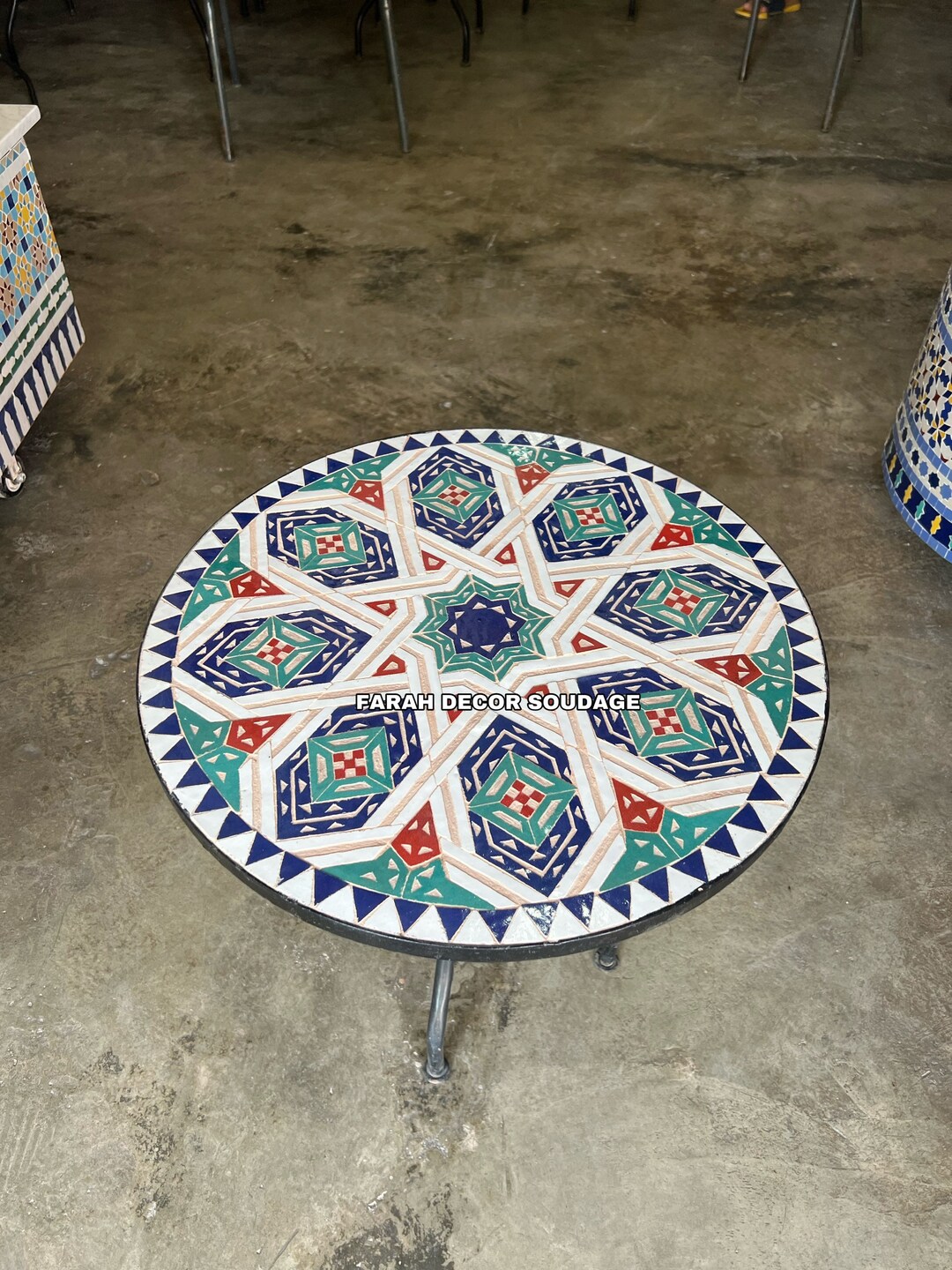 Moroccan Mosaic Table - Handmade Outdoor Coffee Table - Complicated ...