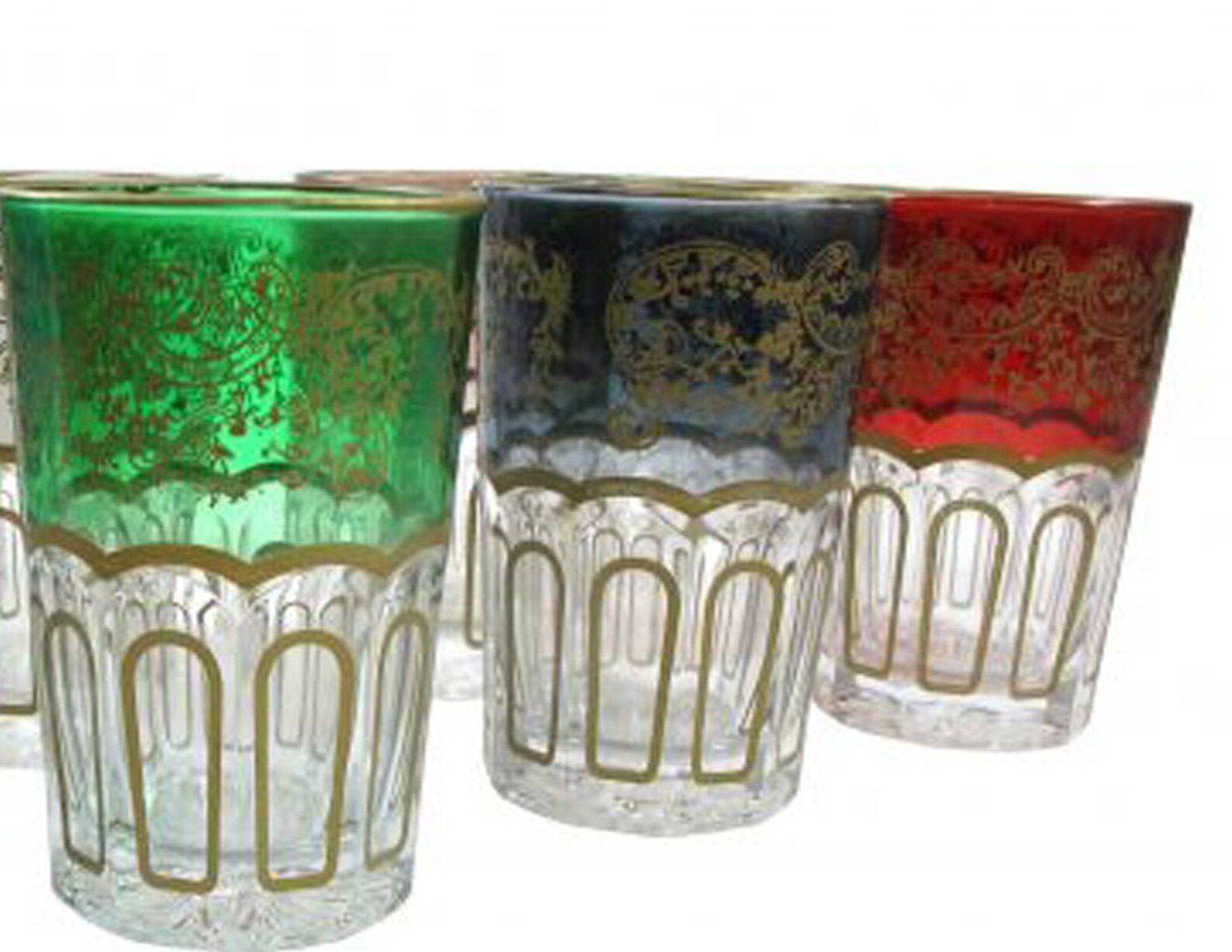 FREE SHIPPING Moroccan Tea Glasses & Teapot Engraved Silver | Etsy