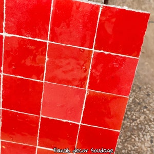 Handmade Moroccan Zellige - Natural Red Zellige - Fez Handmade Clay ...