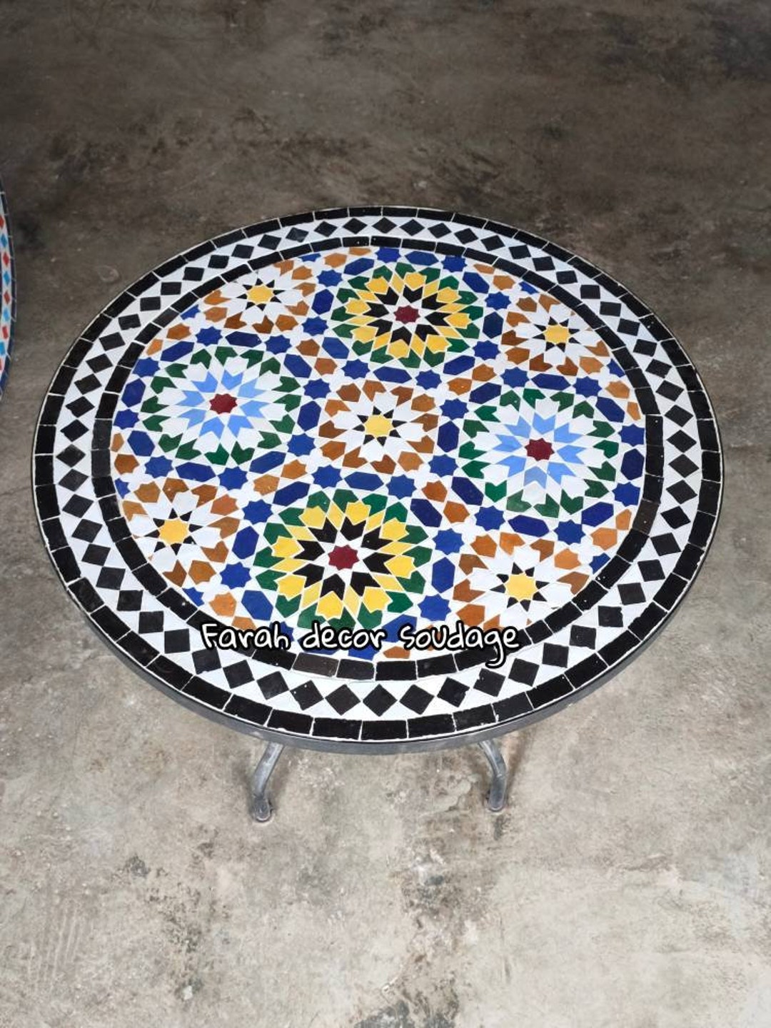 CUSTOMIZABLE Mosaic Table - Mosaic Table Art - Mid Century Mosaic Table ...