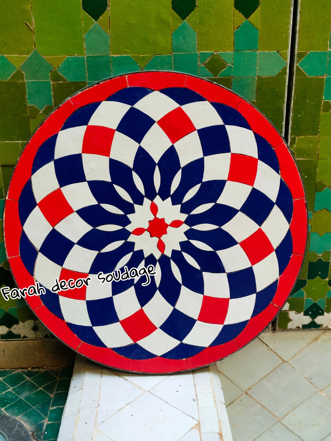 CUSTOMIZABLE Mosaic Table - Mosaic Table Art - Mid Century Mosaic Table ...