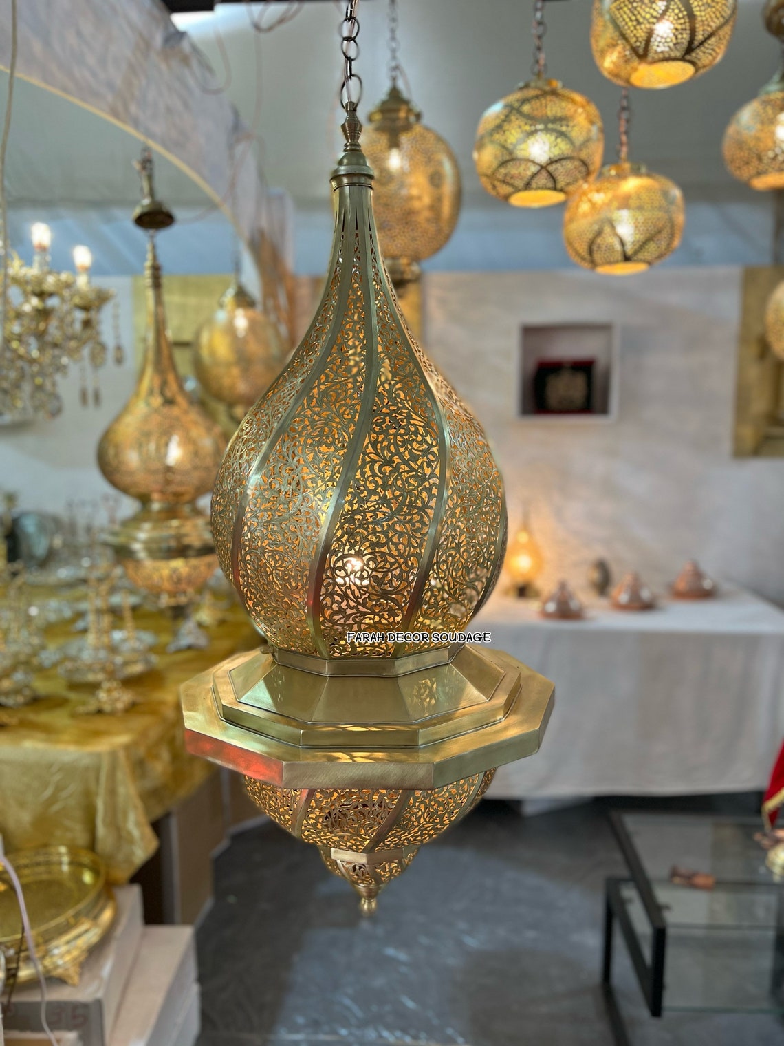 Unique Moroccan Pendant Light Night Light Metal Light - Etsy