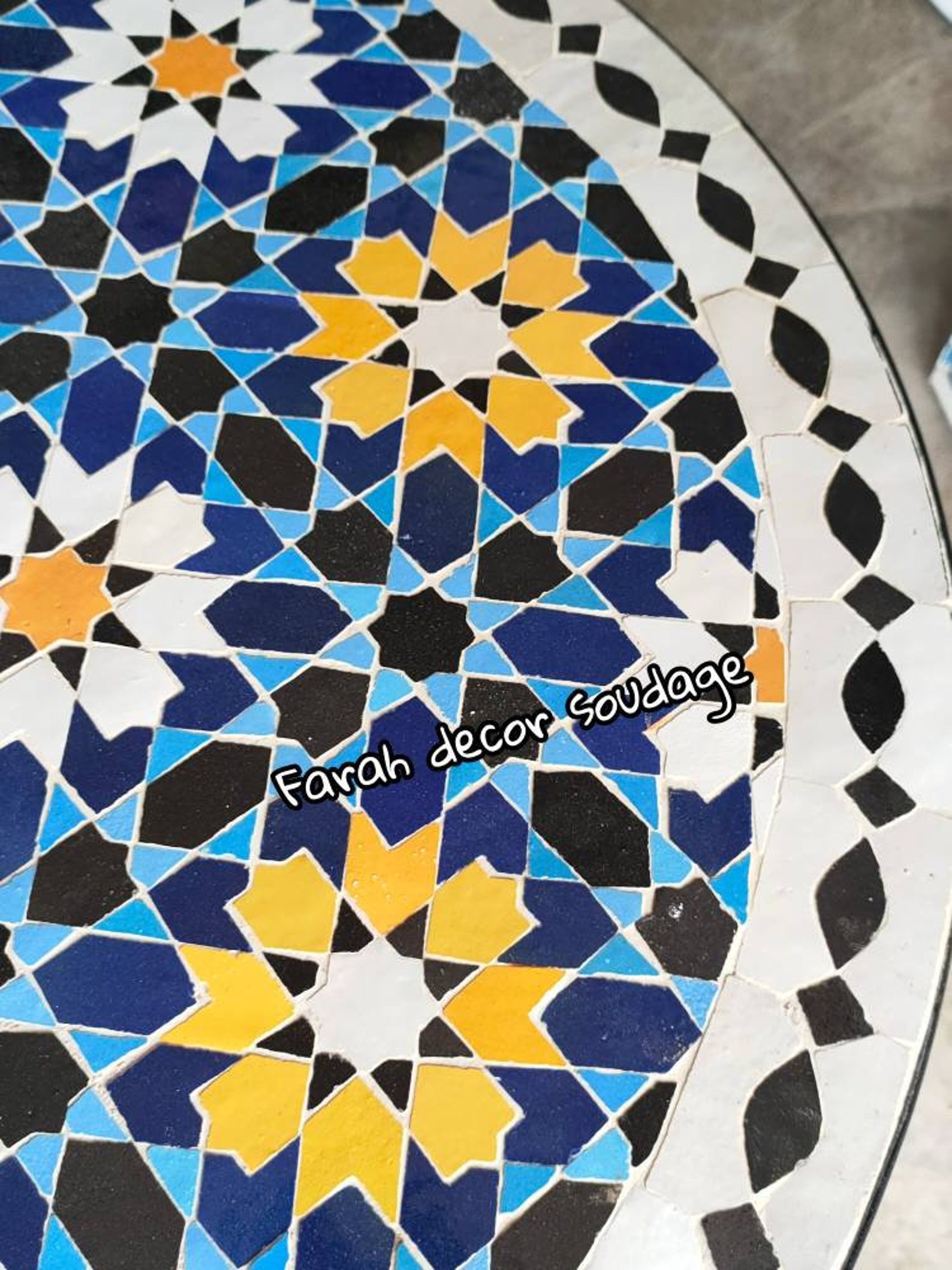 Customizable Moroccan Mosaic Table - Handmade Indoor/outdoor Coffee ...