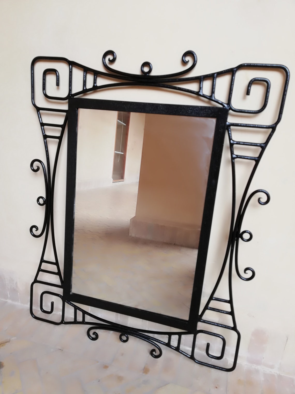Wrought Iron Mirror Wall Mirror Wrought Iron Large - Etsy