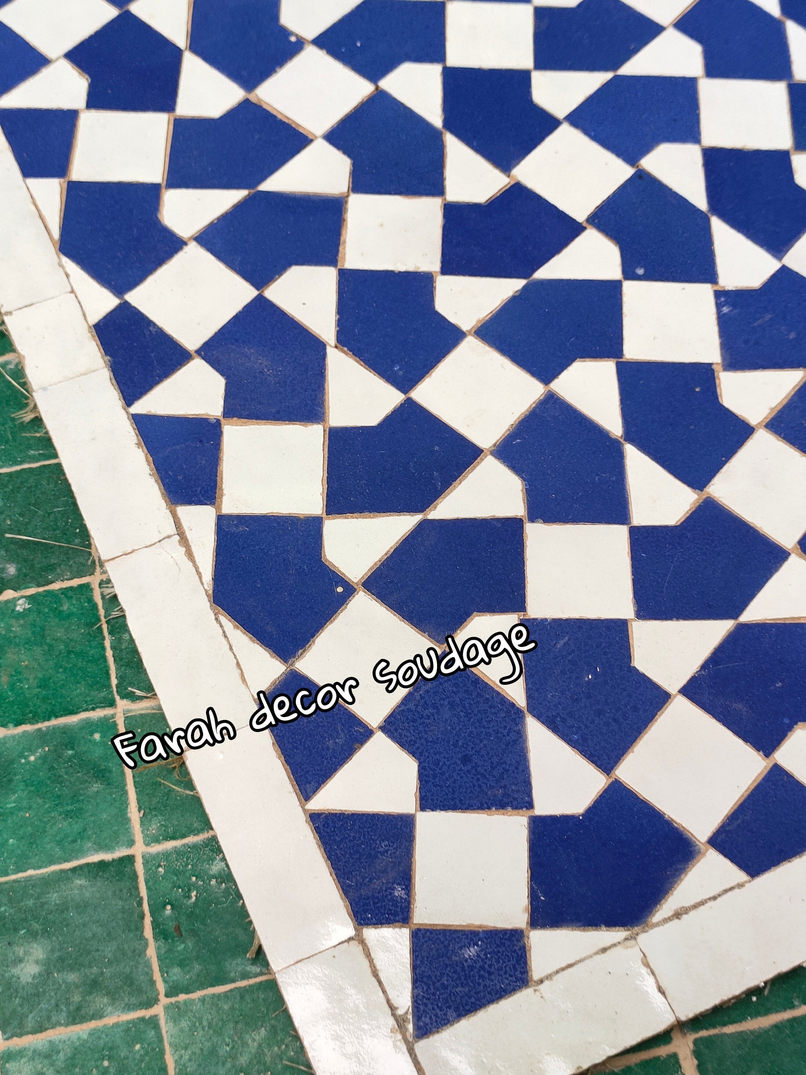 Handmade Moroccan Zellige Tile 12x12 | Blue Mosaic Wall & Floor Tile ...