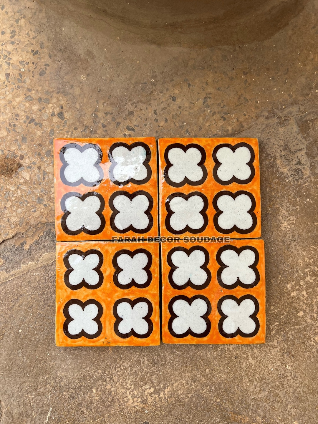 4”×4” Handmade Unique Tiles || Hand Painted Natural Stone Tiles ...