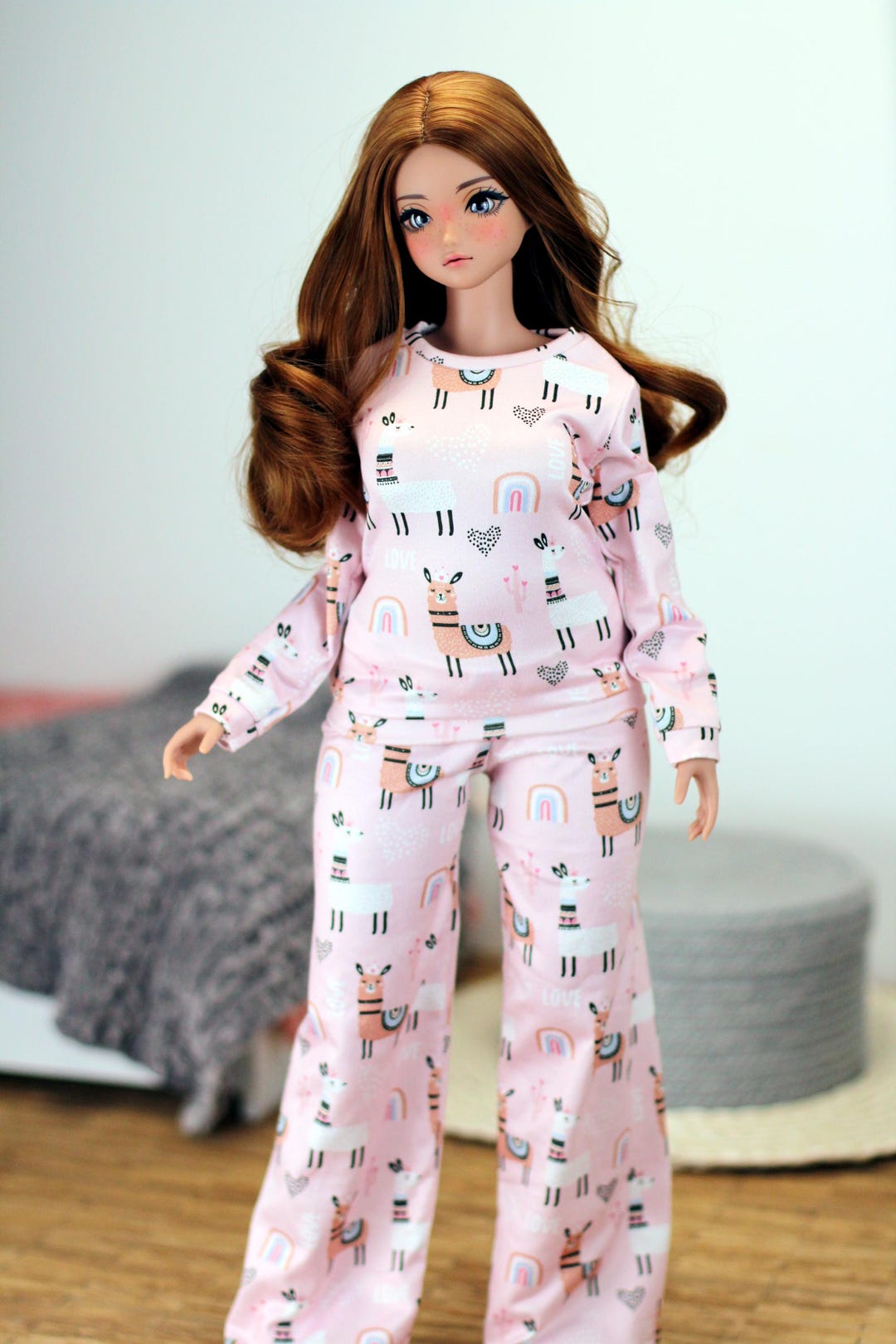 Clothing to Fit Smart Doll Pear Girls - the Joy Pajama Set in Llamas on ...