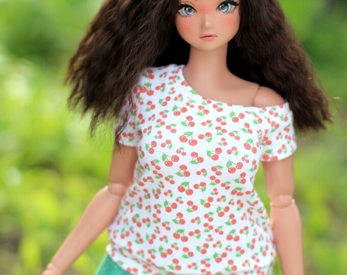 Clothing to Fit Smart Doll Pear Girl the Eliana Top in Tiny Cherries ...