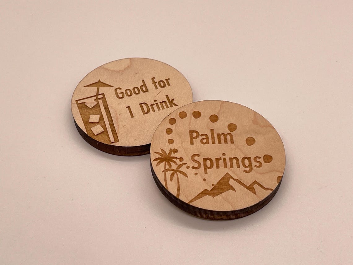 250 Personalized Round Wood Tokens – Custom Engraved | Double or Single ...