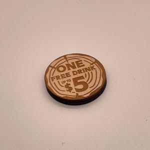 250 Personalized Round Wood Tokens – Custom Engraved | Double or Single ...