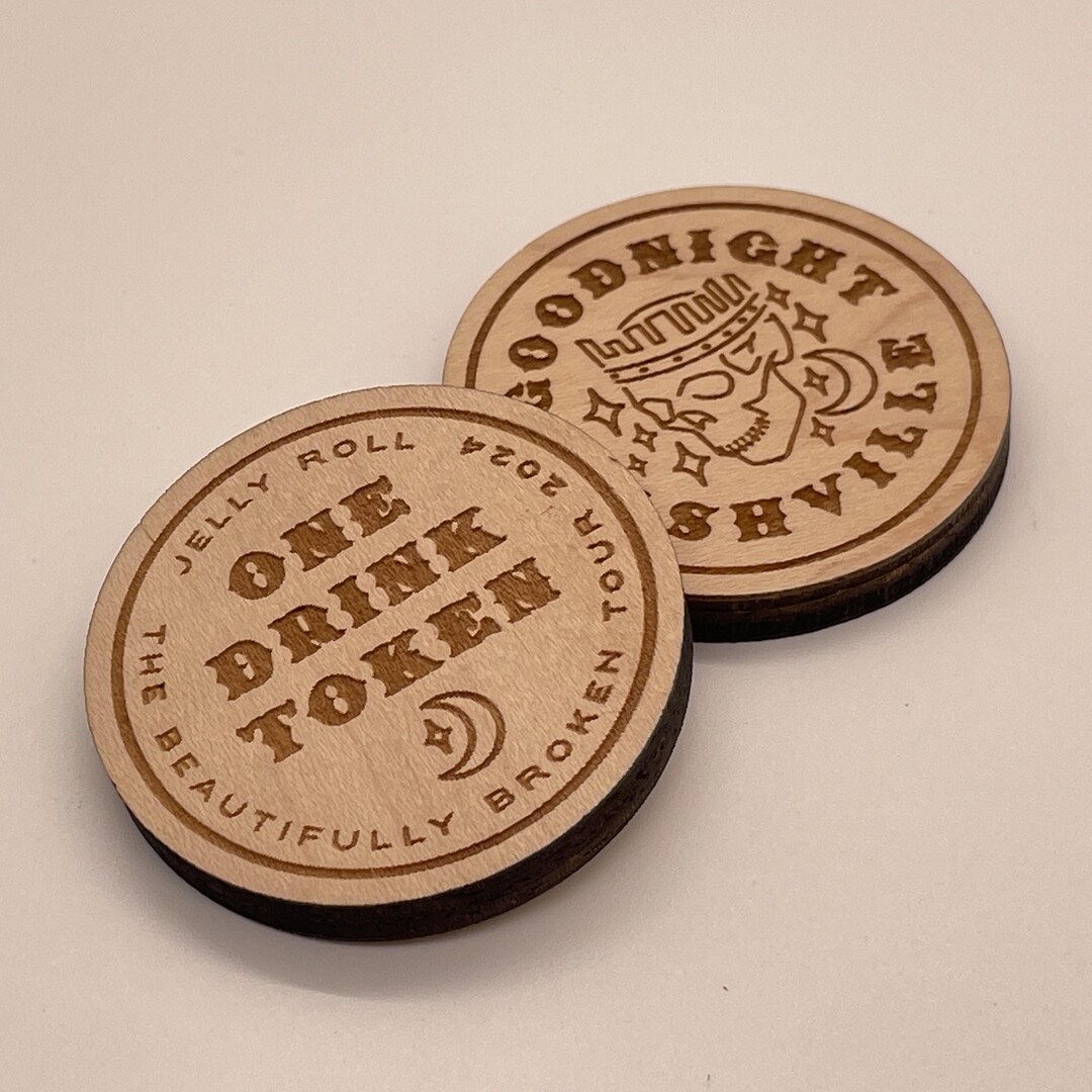 1000 Custom Engraved Maple Wood Tokens: Free Drink Chips, Beer Coins - Etsy
