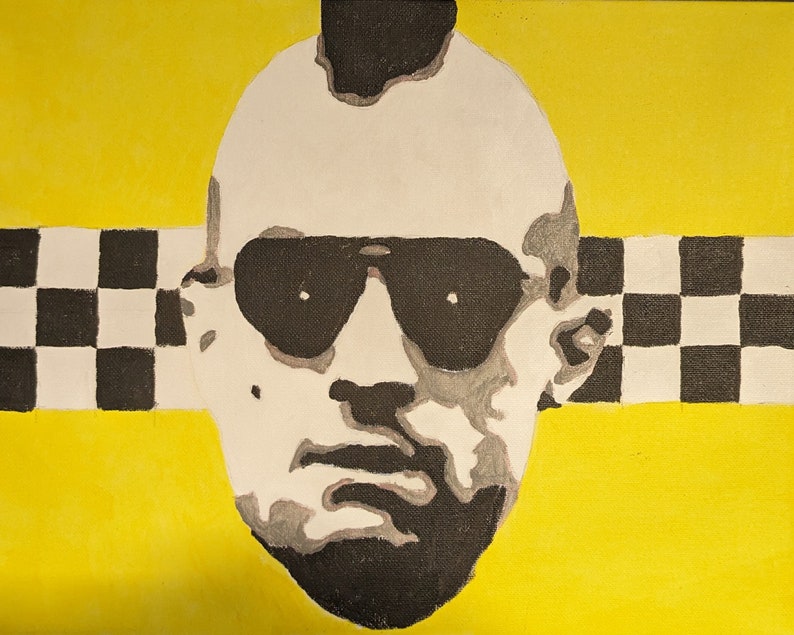 Travis Bickle taxi Driver Fan Art Portrait With Checkered Cab ...