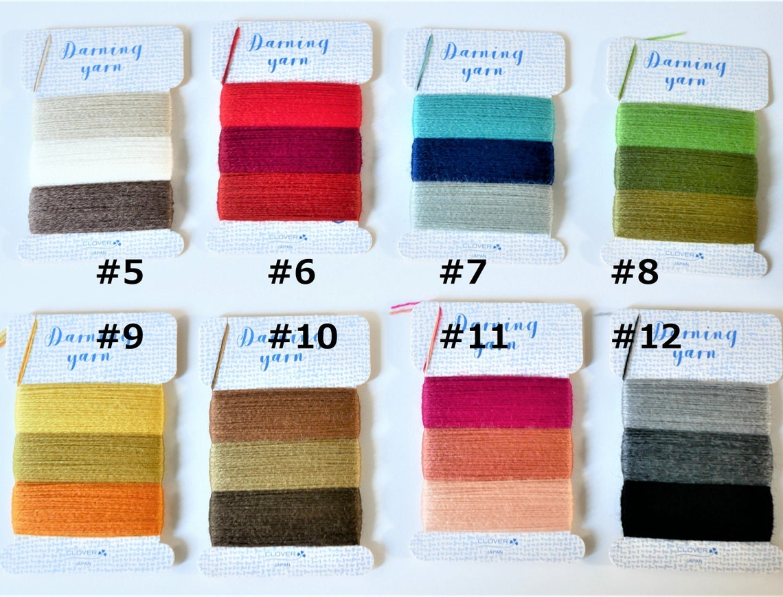 55 Colors darning Thread Clover Japan Darning Yarn darnig - Etsy