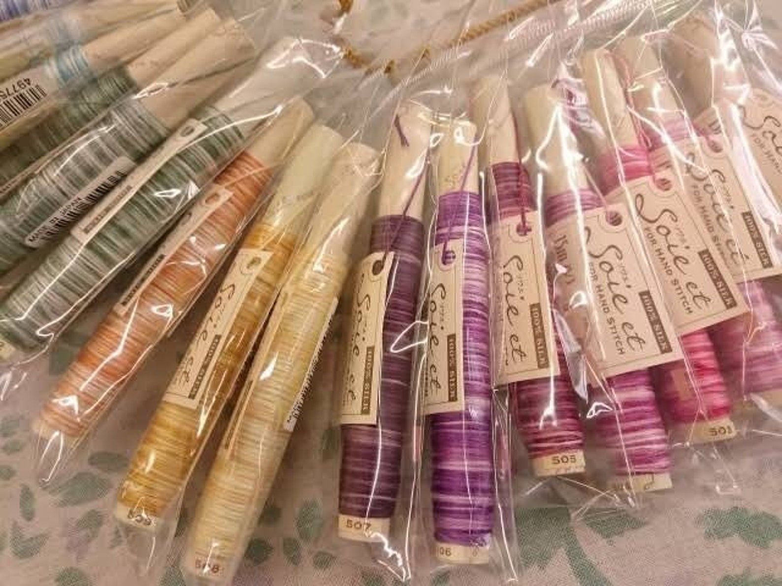 Soie Et,hand-dyed Pure Silk Hand Sewing Thread Choose From 25color,made ...