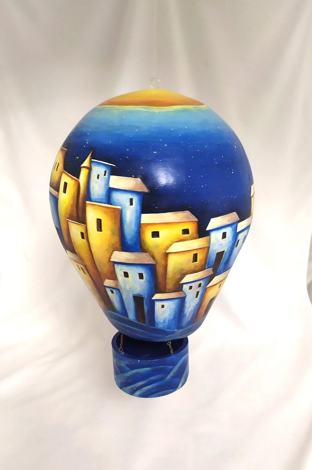 Hand Painted Hot Air Ballon/hand Painted Hot Air Ballon /collectable ...