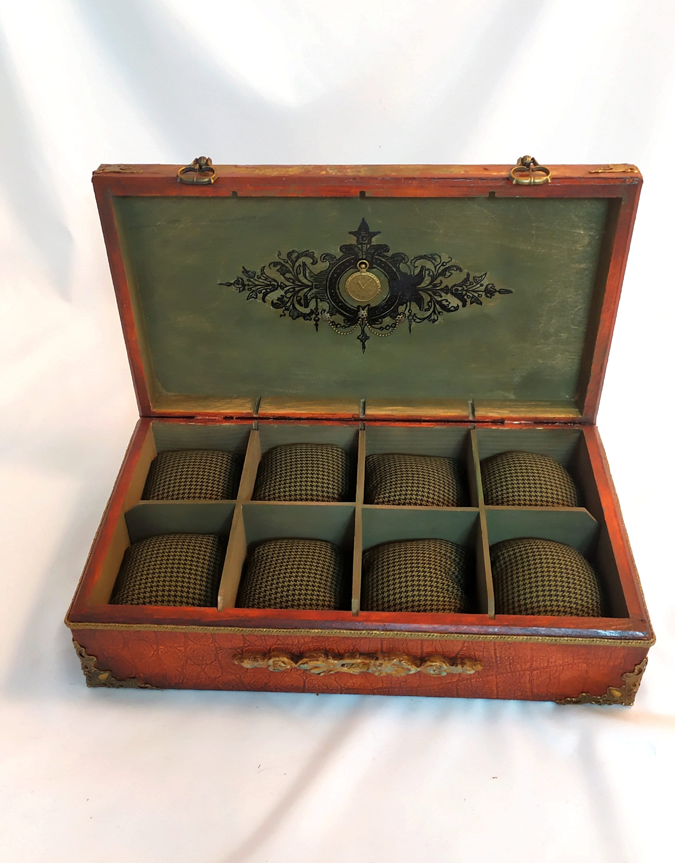 Handcrafted Wooden Watch Box With Fabric Pillows, Gift for Him - Etsy
