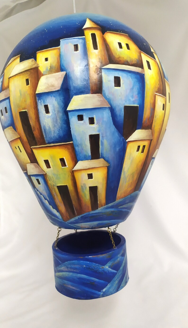 Hand Painted Hot Air Ballon/hand Painted Hot Air Ballon /collectable ...