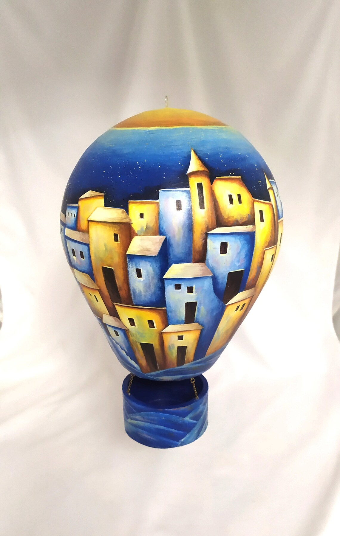 Hand Painted Hot Air Ballon/hand Painted Hot Air Ballon /collectable ...