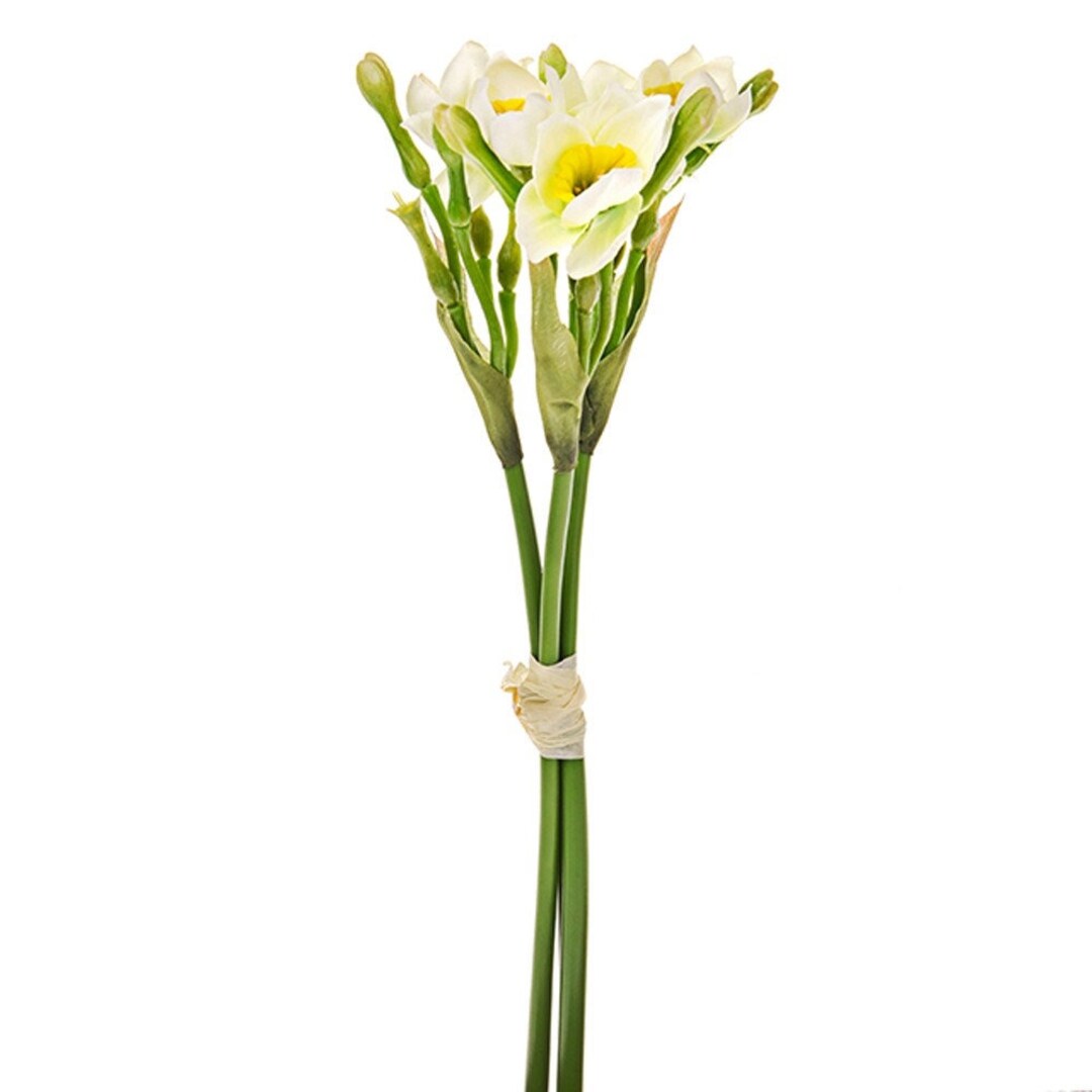 Daffodil and Bud Artificial Posy 33cm Cream - Etsy
