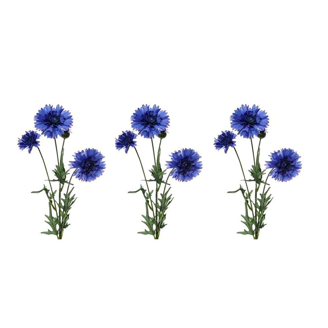Artificial Silk Blue Cornflower Stems Bundle of 3 65cm/25 Inches - Etsy