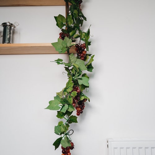 Grapes on Vine Garland 180cm/6ft Red - Etsy