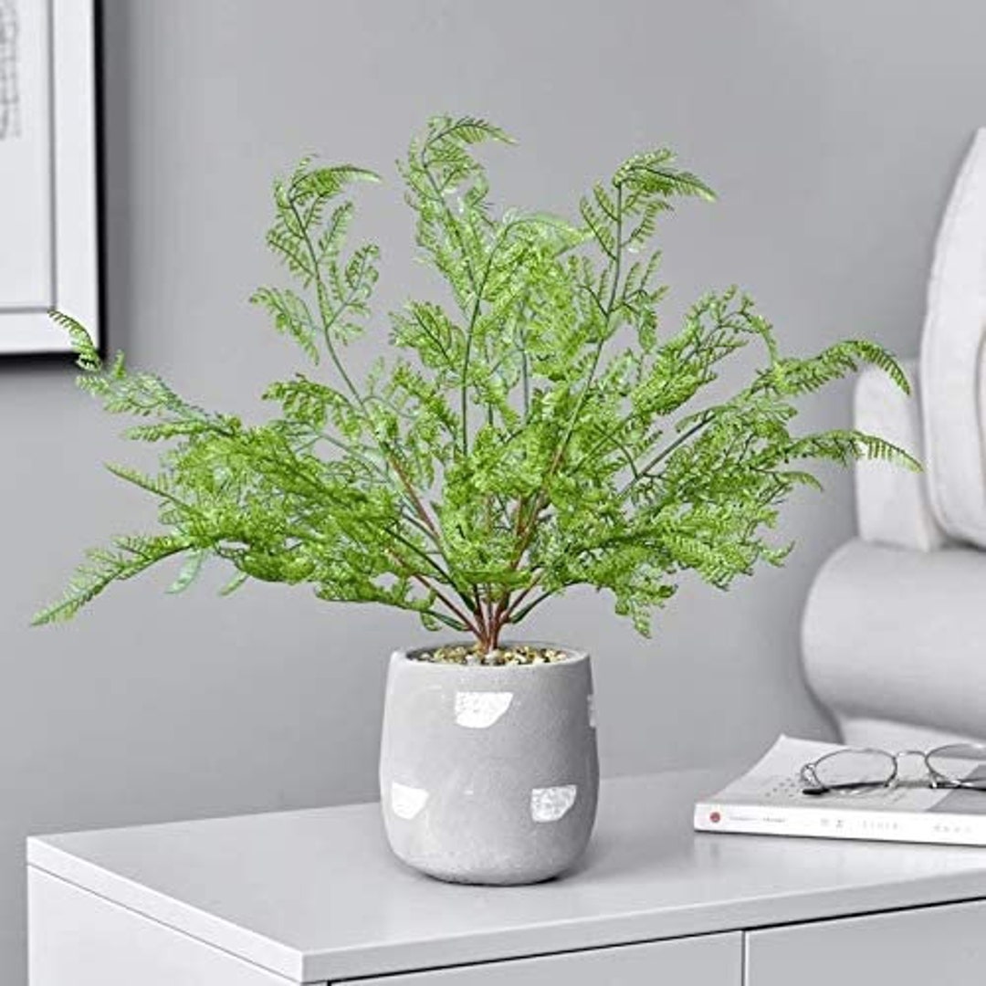 Whyshare Faux Artificial Feather Fern Plant Home Office and Indoor ...