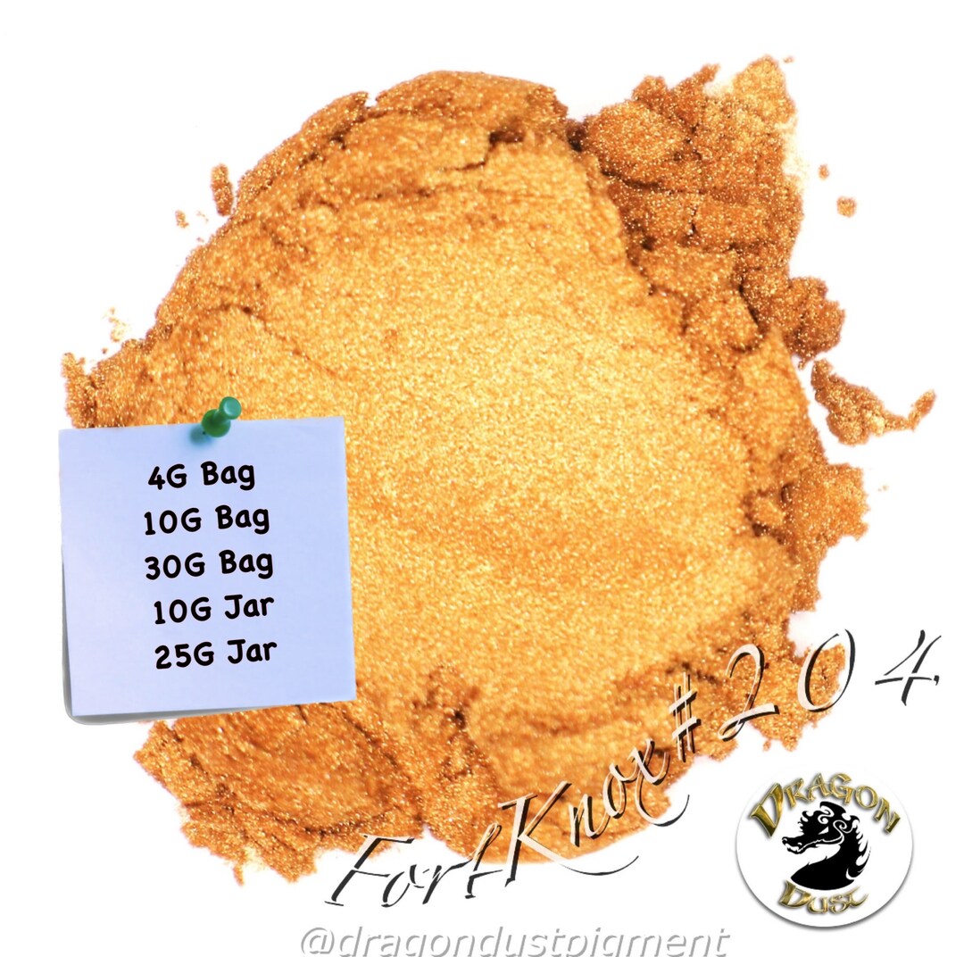 Gold Mica Powder 10g FORT KNOX Gold 204 Pigments for Nail Polish, Epoxy ...