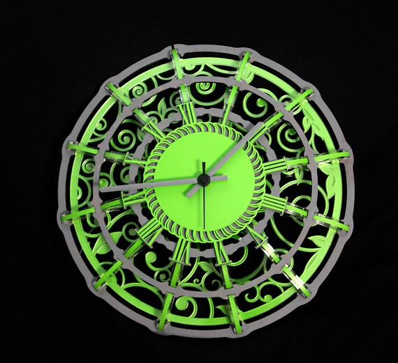 Vector drawing for Green dream clock face d420 | Etsy