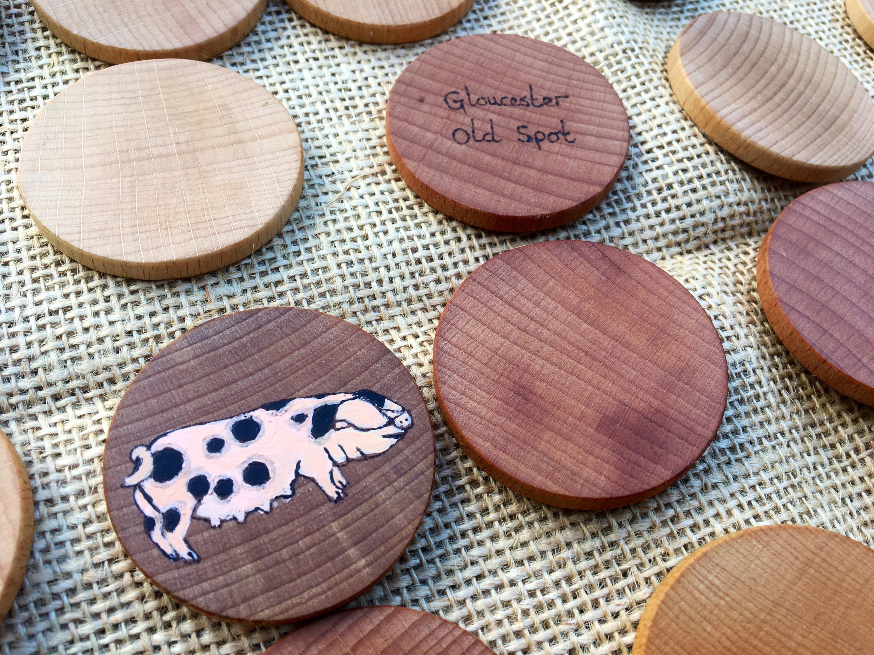 Matching Pigs Wooden Memory Game, Traditional British Pig Breeds Gift ...