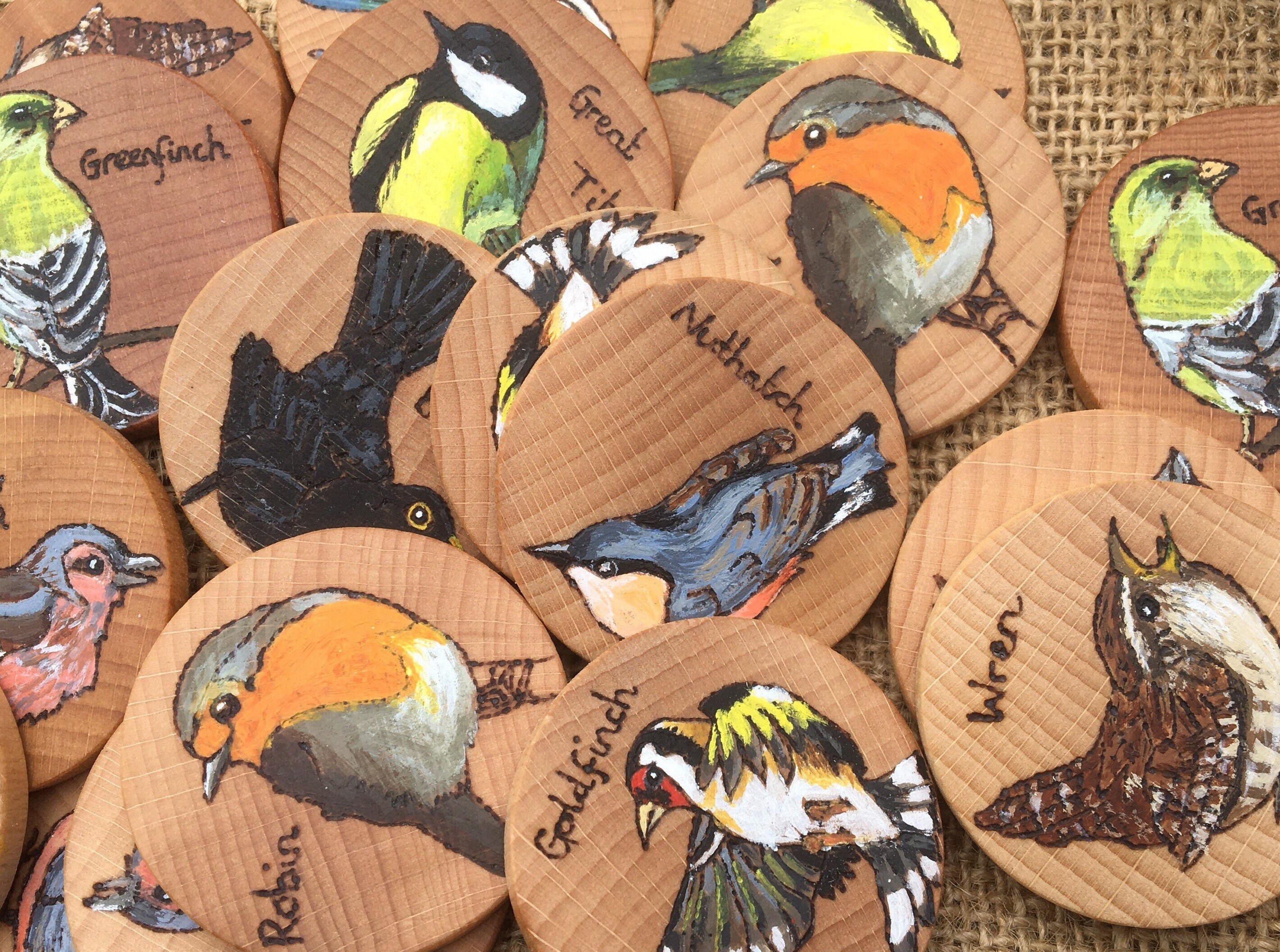 Wild Garden Birds Wooden Memory Game British Birds Matching - Etsy