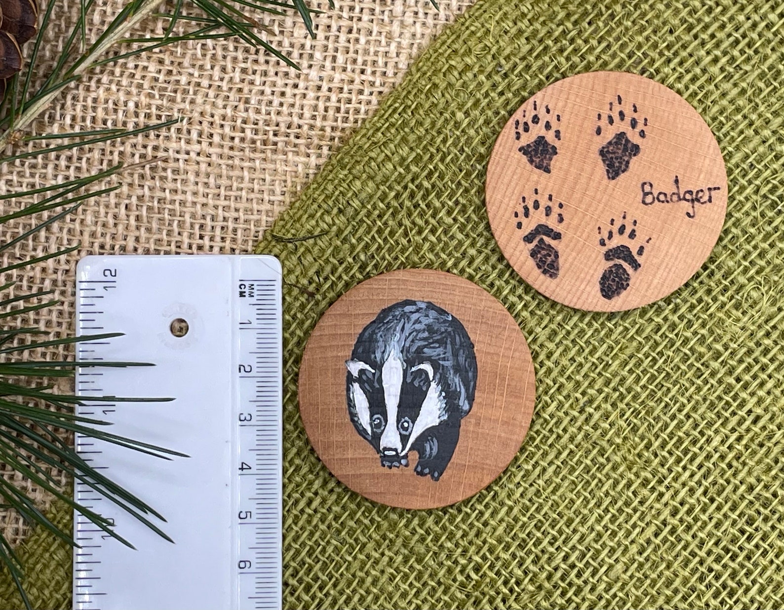 Woodland Animal Tracks Matching Game, Montessori Inspired Wooden Flash ...