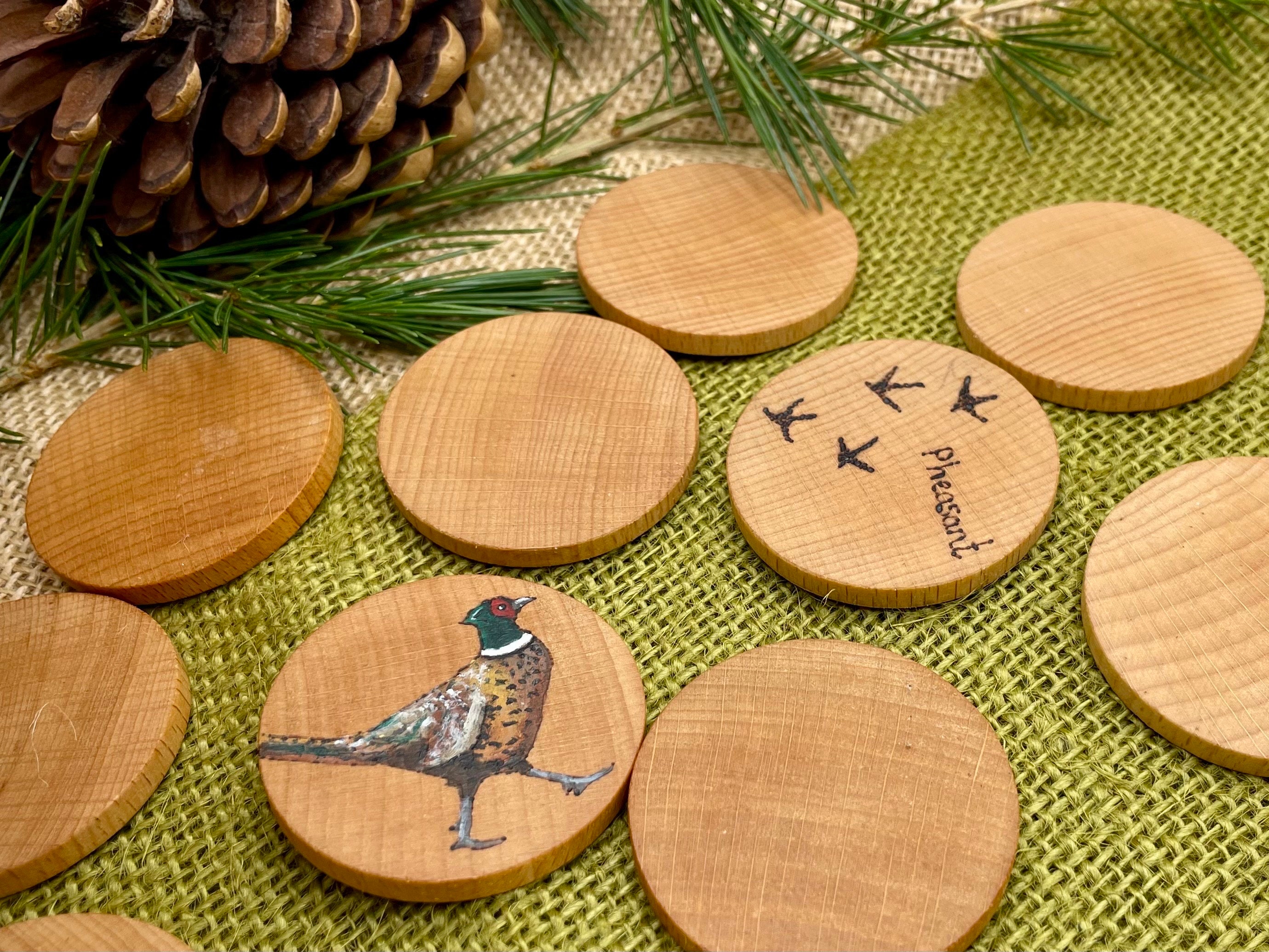 Woodland Animal Tracks Matching Game, Montessori Inspired Wooden Flash ...