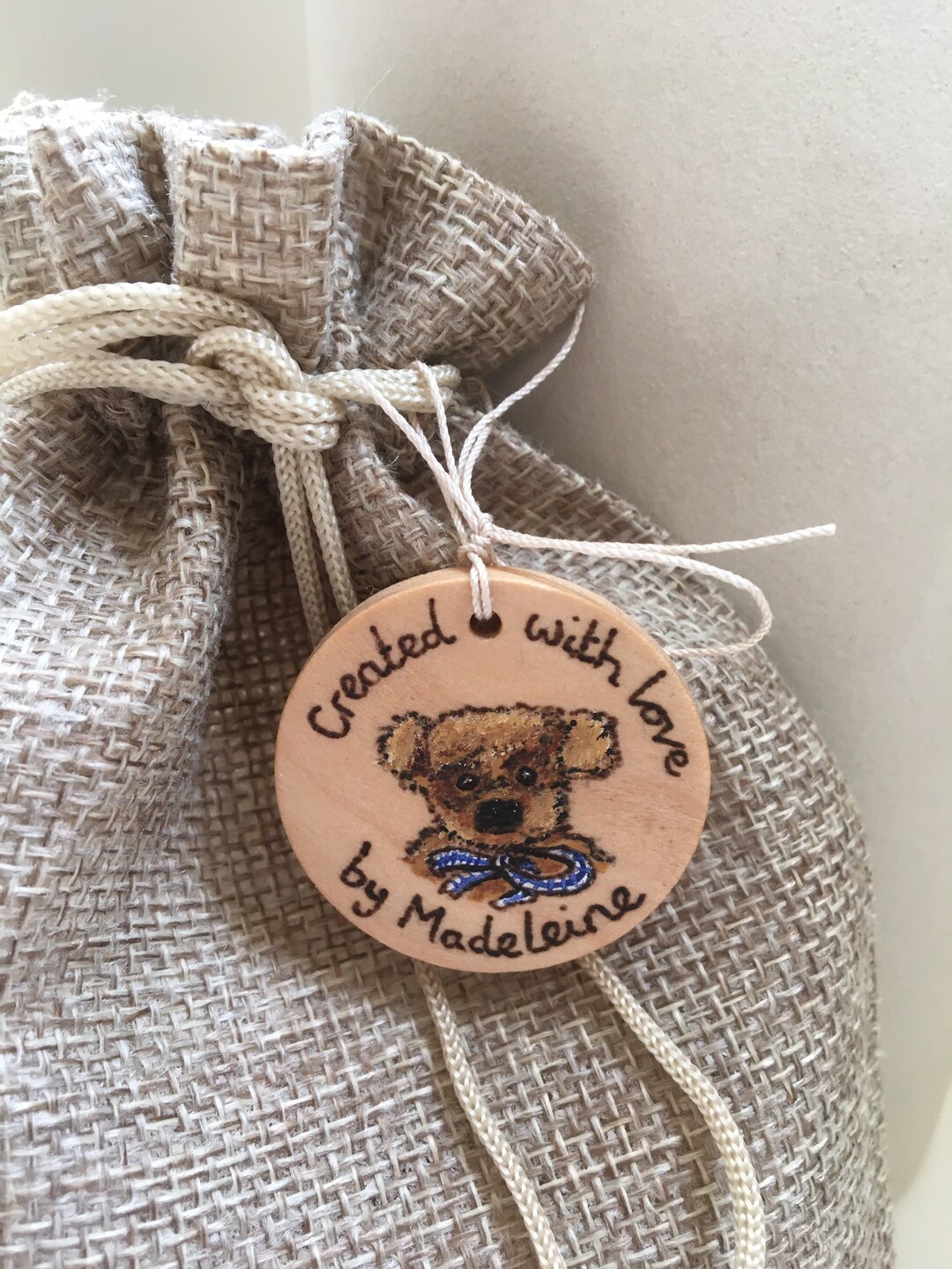 Wooden Product Labels With Your Own Bespoke Design. Hand Painted Beech ...