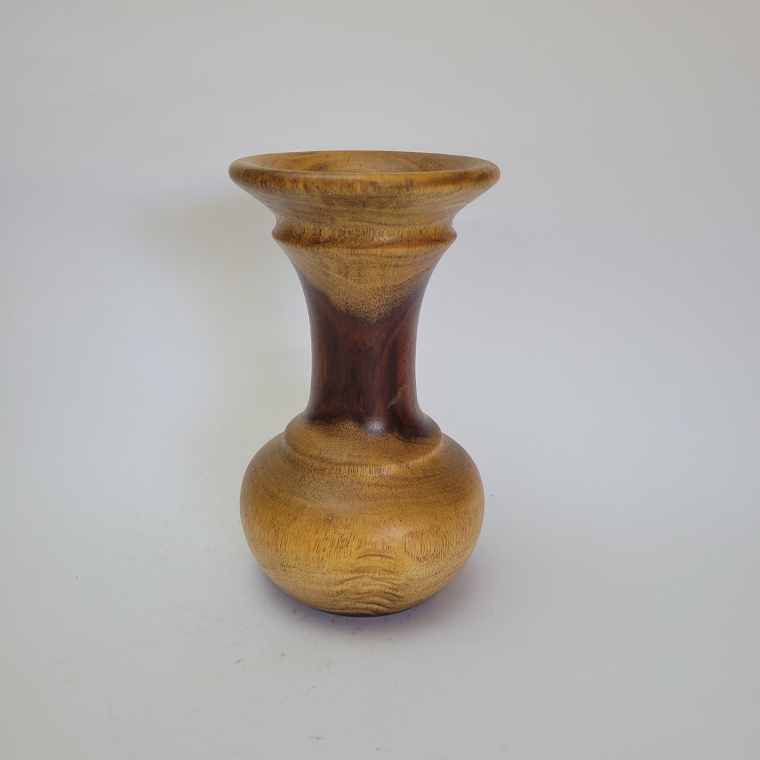 Handmade Indian Sissoo Wood Flower Vase - Decorative and Unique Wedding ...