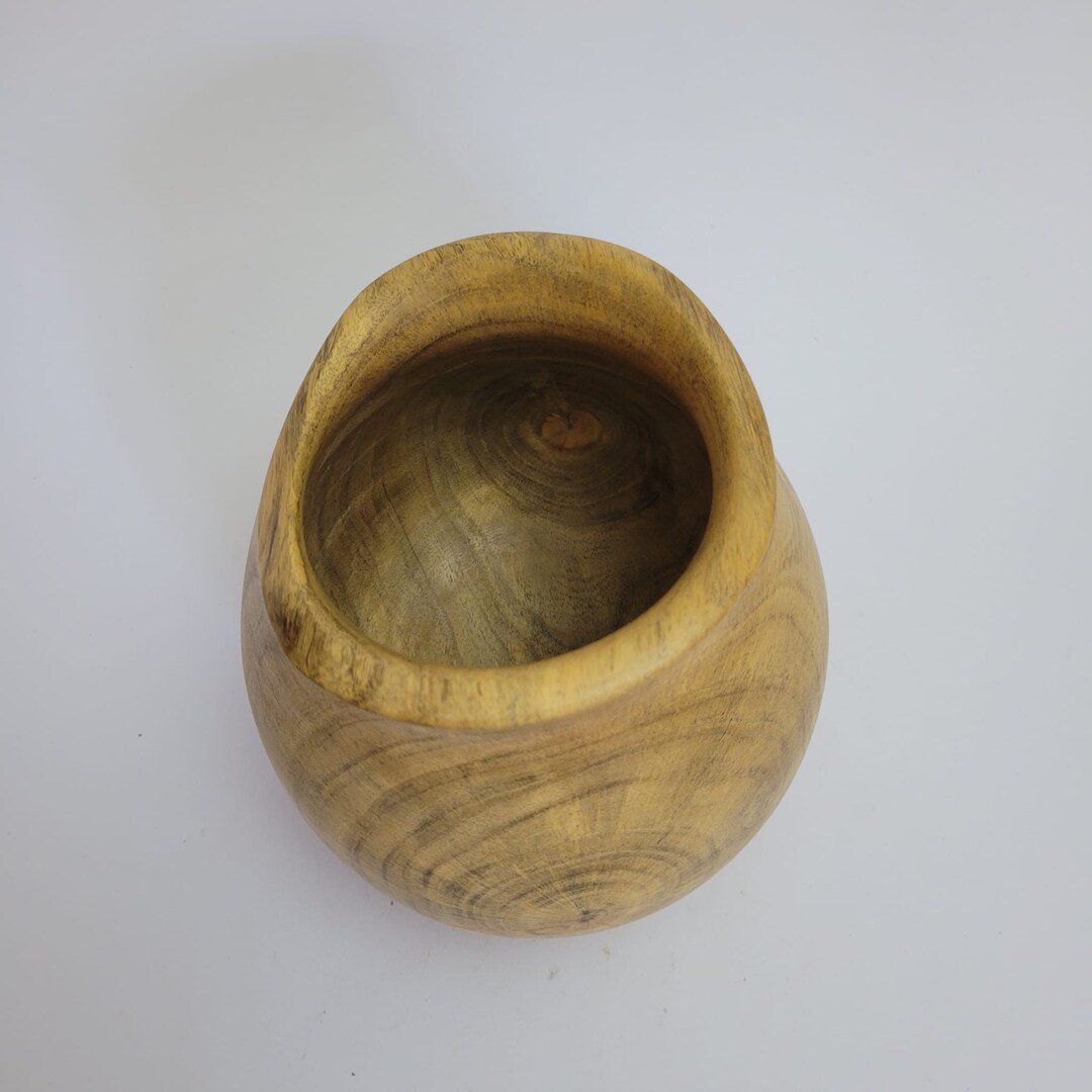 Handmade Ancient Carob Wood Storage Bowl With Distinctive Flaws ...