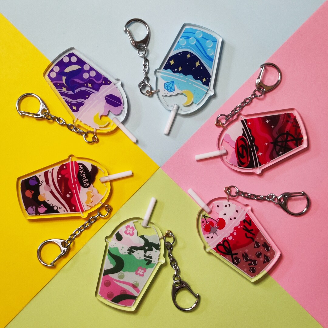 K-pop Fandom Boba Acrylic Charms - Etsy