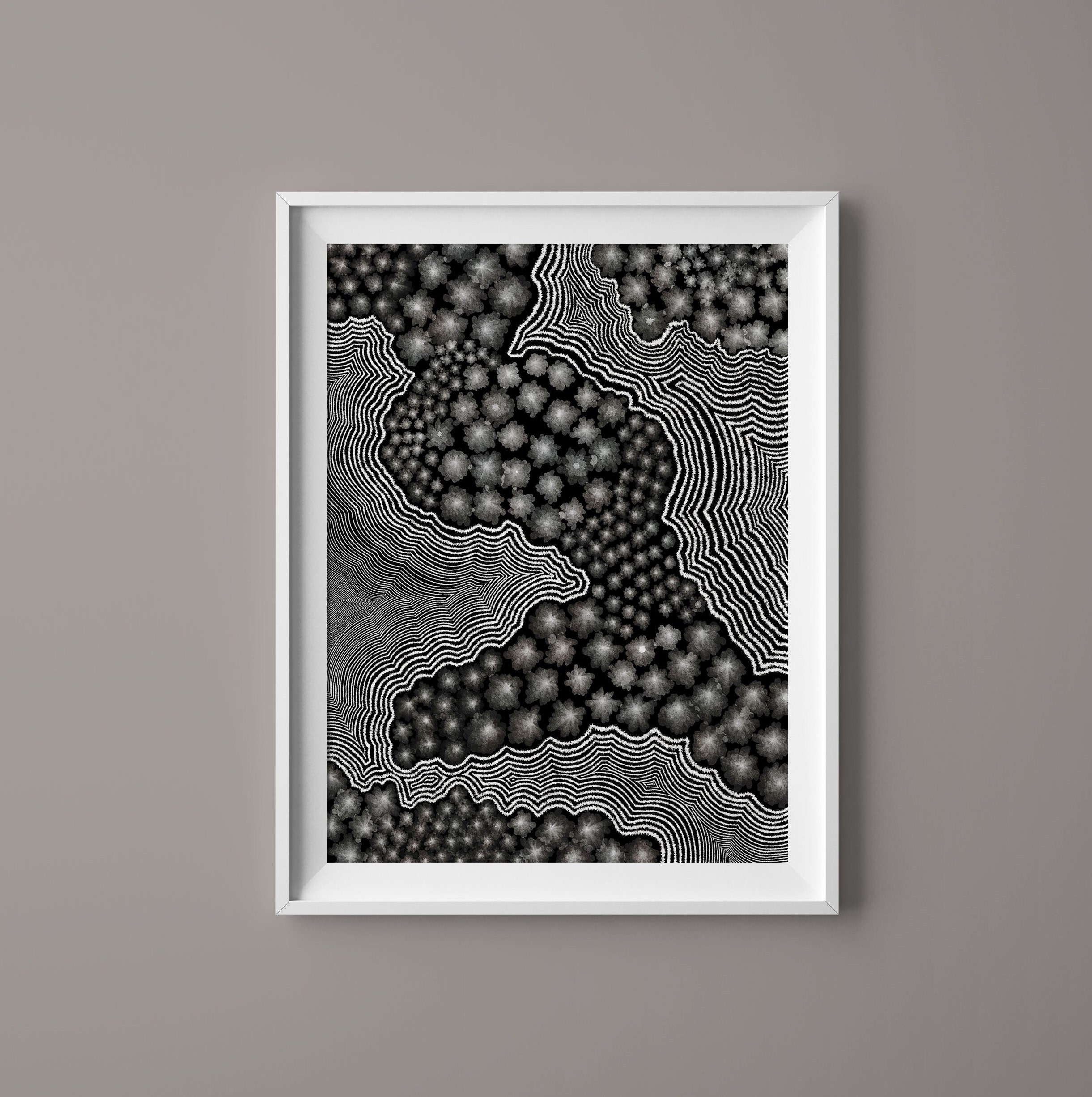 Abstract Lines Wall Art, Printable Art, Line Drawing Print, Black and ...
