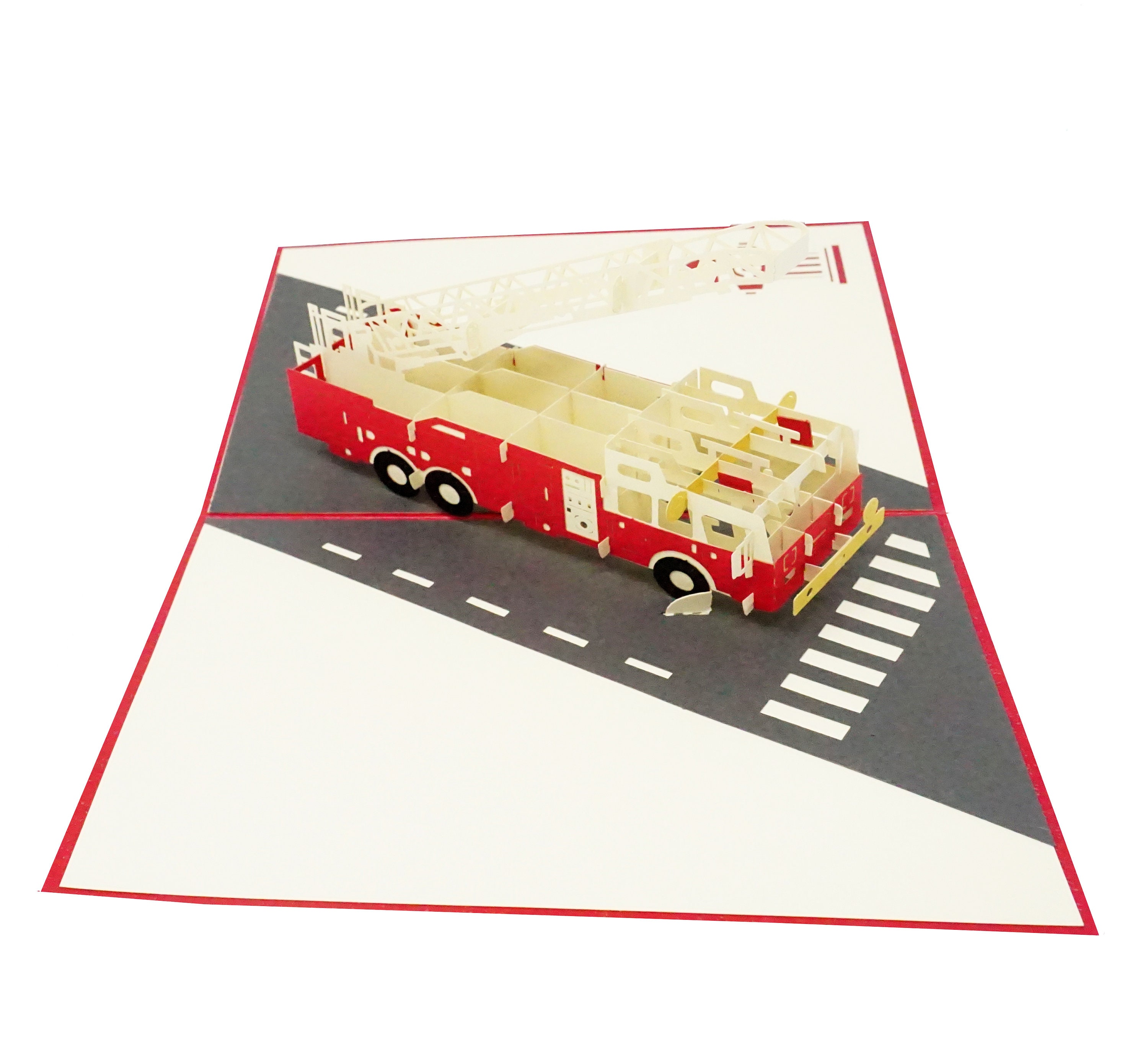 Firetruck WOW 3D Greeting Pop UP Card for All Occasions - Etsy