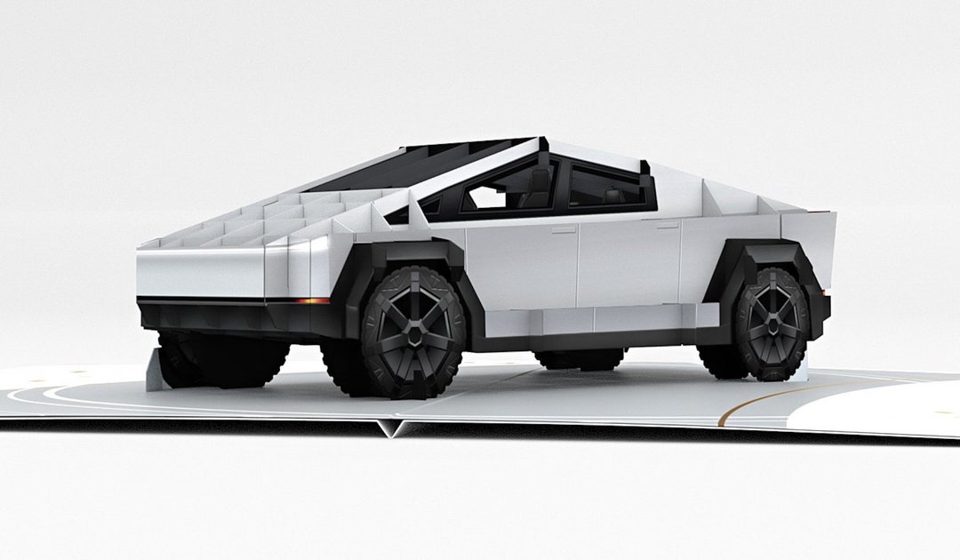 Tesla Cybertruck - 3D Pop up Card - Congratulations Gift New Owners ...