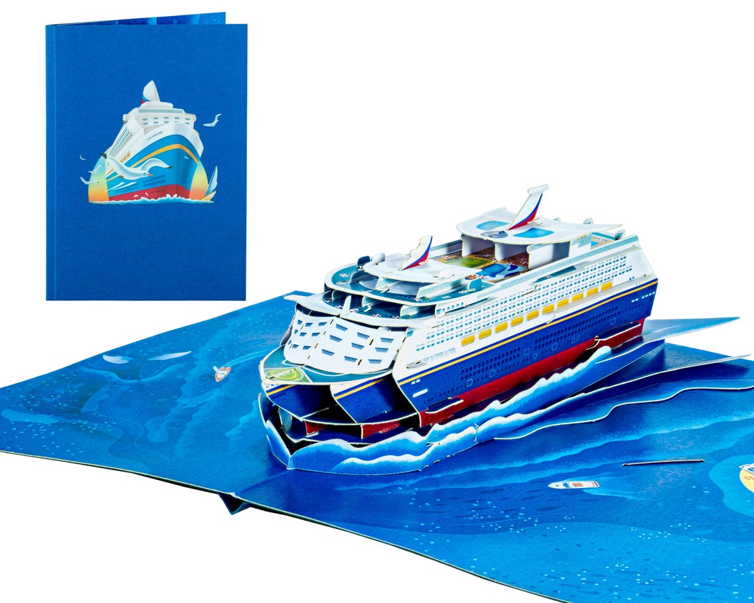 Cruise Ship Pop up Card: 3D Handmade Greeting Card (5x7) - Etsy