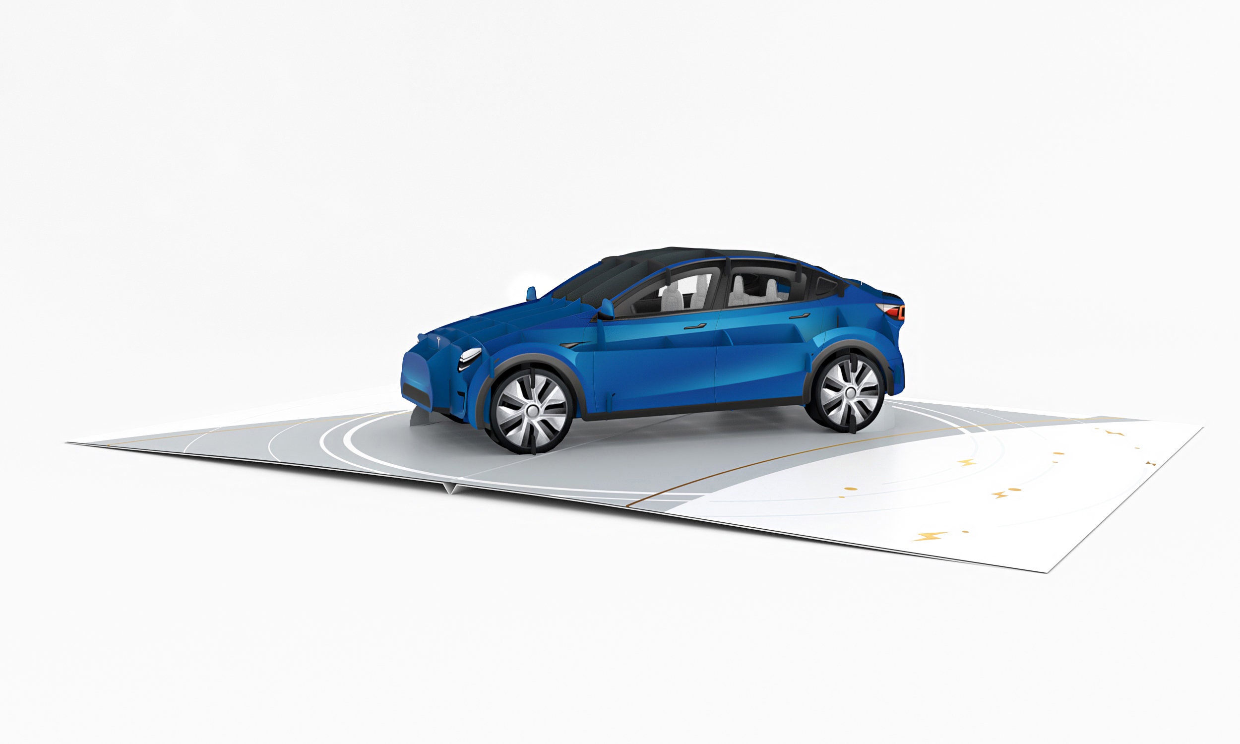 Tesla Model Y 3D Pop up Card - Congratulations Gift New Owners ...