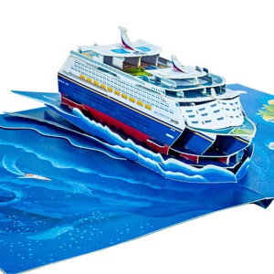 Cruise Ship Pop up Card: 3D Handmade Greeting Card (5x7) - Etsy