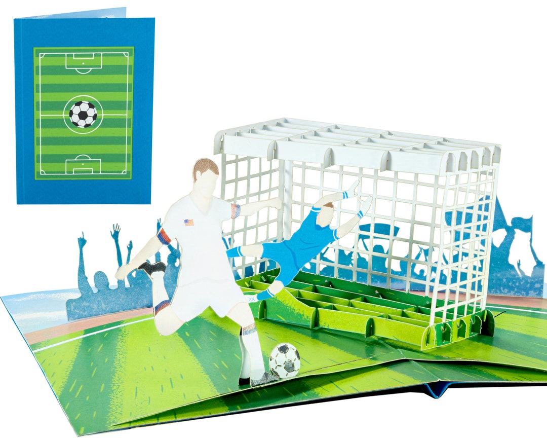 Boy Soccer Player - WOW 3D Greeting Pop up Card for All Occasions ...